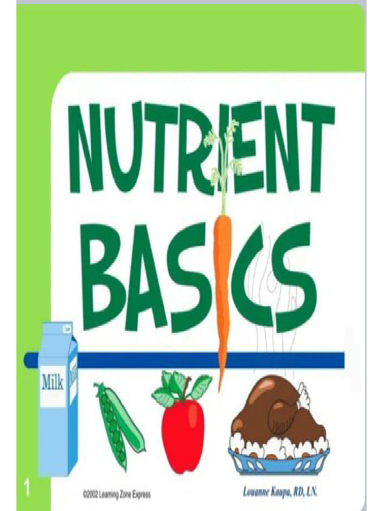 Nutrients and Their Functions | PDF