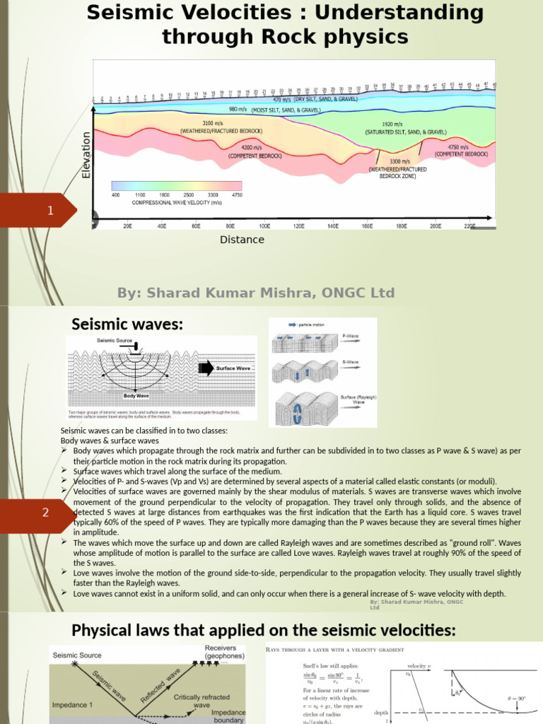 Seismic Wave Velocities and Interpretation | PDF | Waves | Mechanics