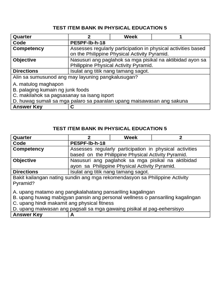 Test Item Bank in Science 6 Quarter 1 | PDF