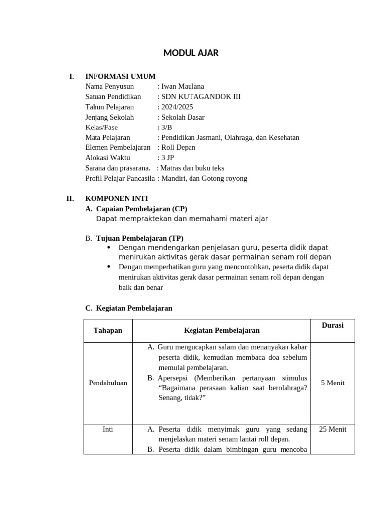 MODUL AJAR FIX | PDF
