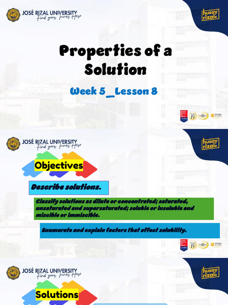 Properties of Solutions | PDF