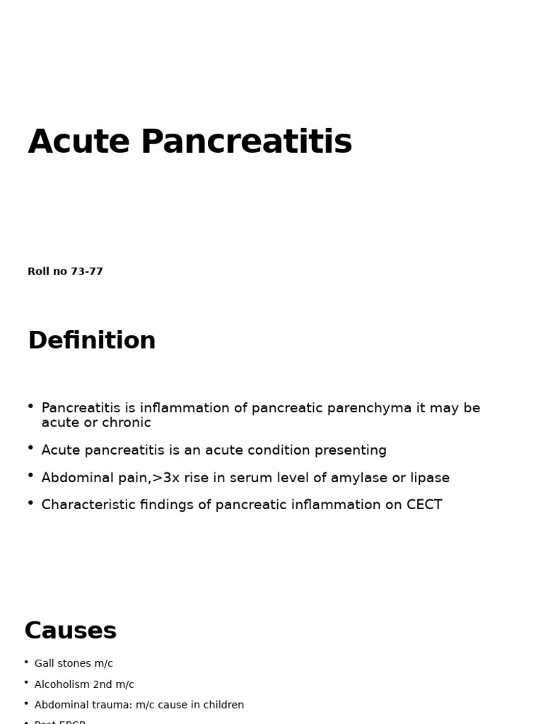 Acute Pancreatitis | PDF | Pancreas | Sepsis