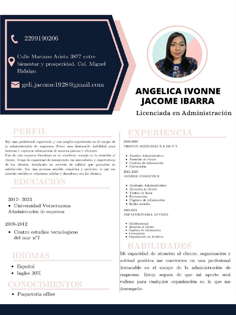 CV Angelica Jácome | PDF