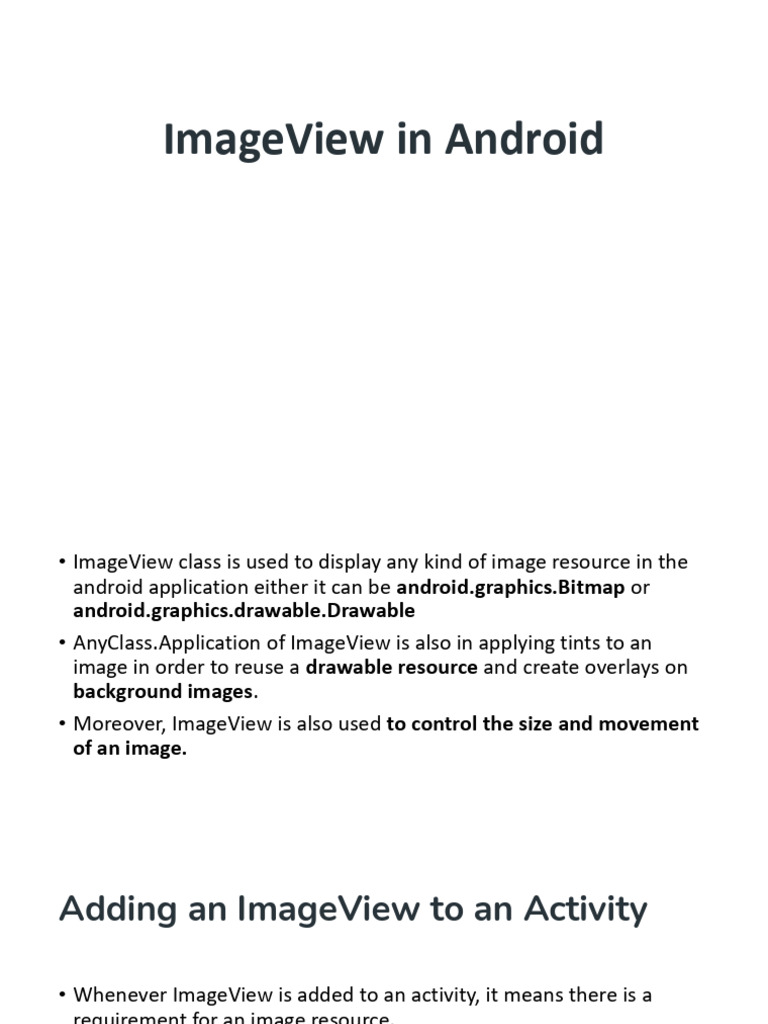 ImageView in Android | PDF