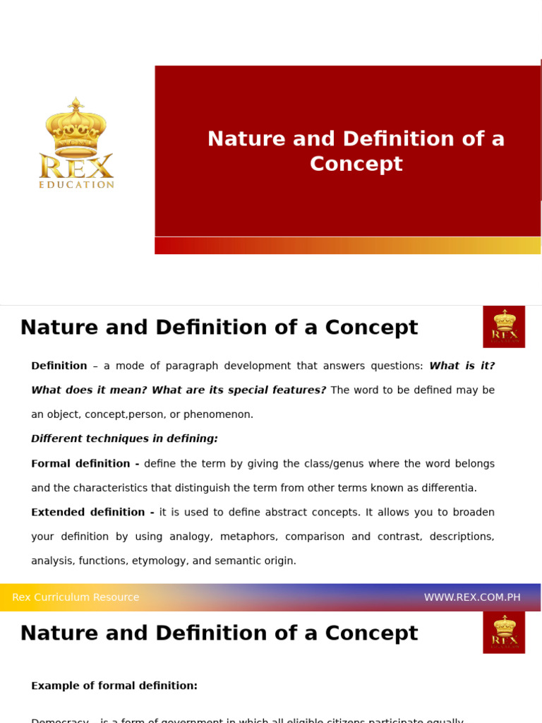 Nature and Definition of Concept | PDF