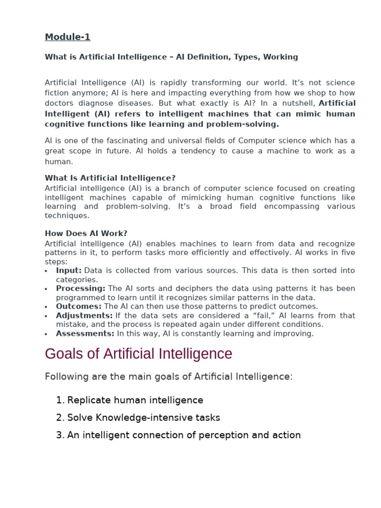 AI INTRODUCTION | PDF