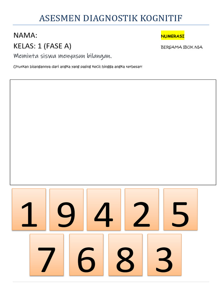 Asesmen Diagnostik Kognitif Kelas 1 Pdf
