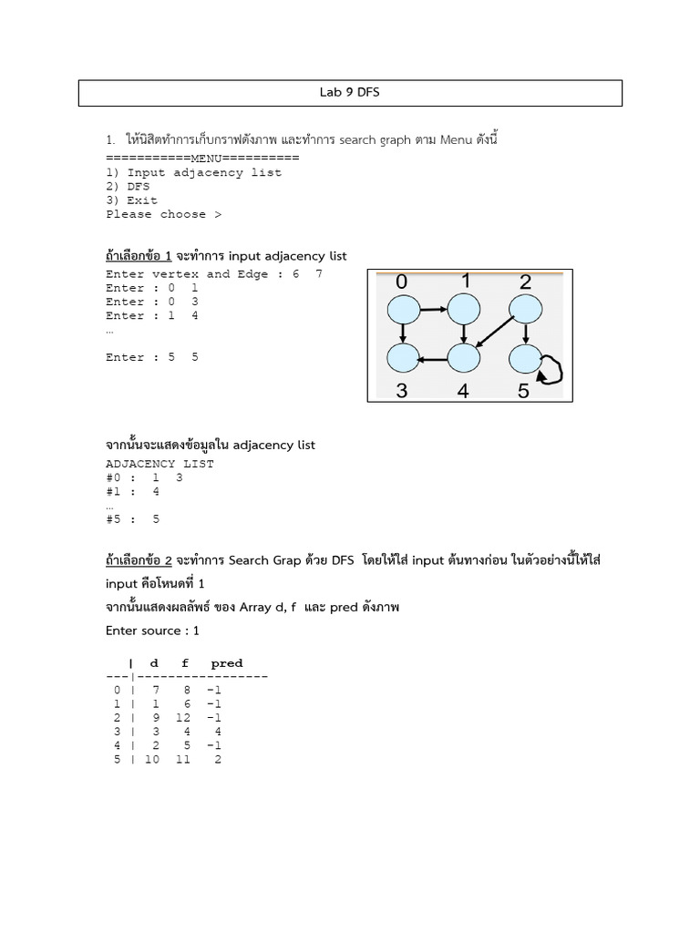 Lab 11 DFS Topological Sort | PDF