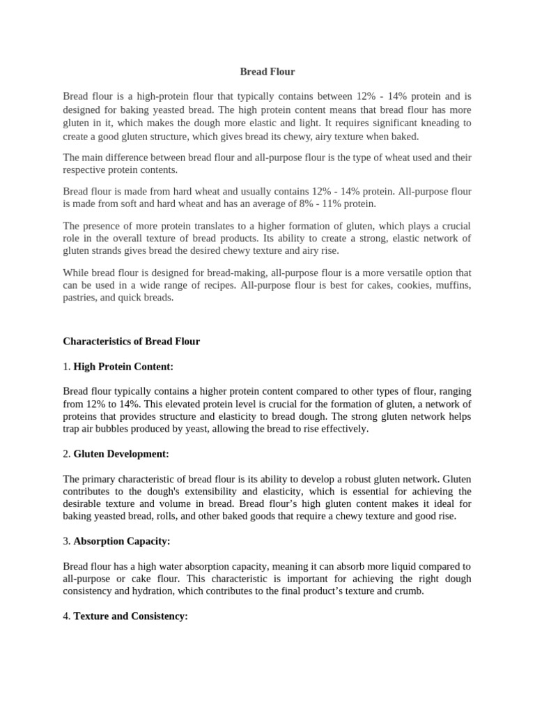 Bread Making Process. | PDF