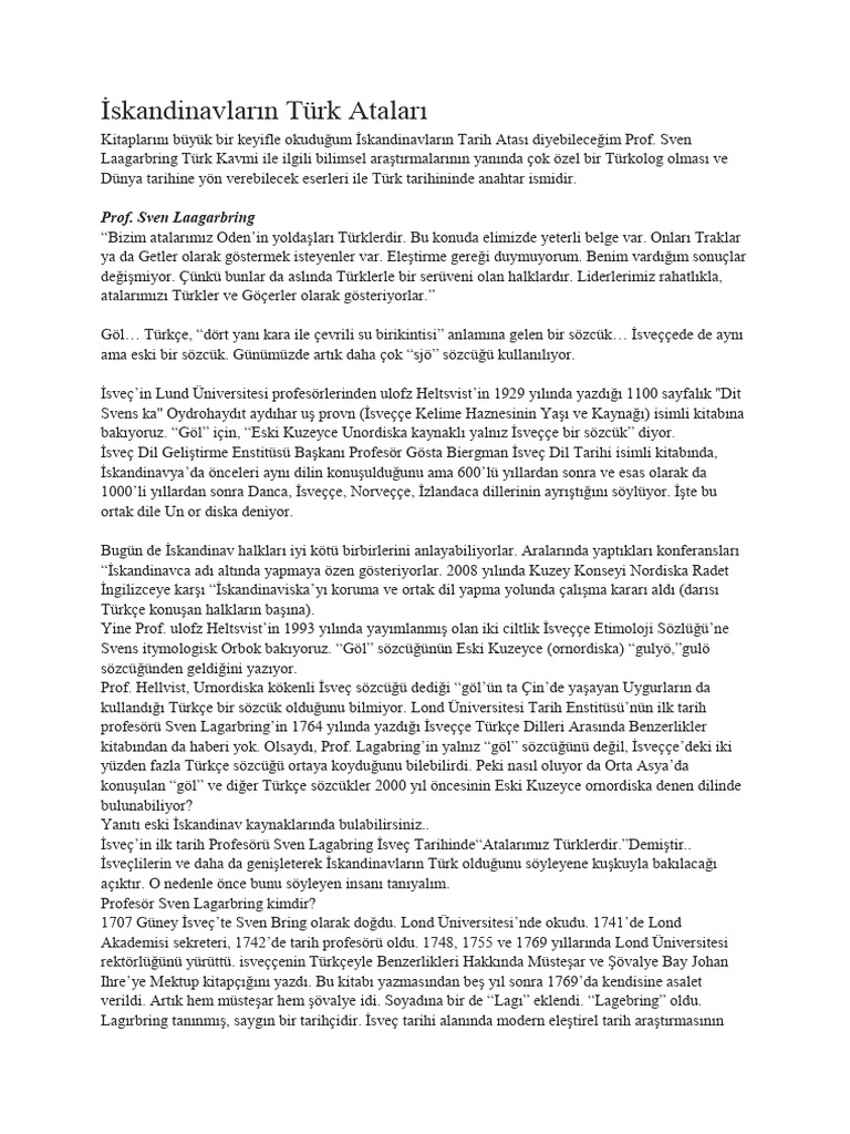 Iskandinavlarin Turk Atalari | PDF