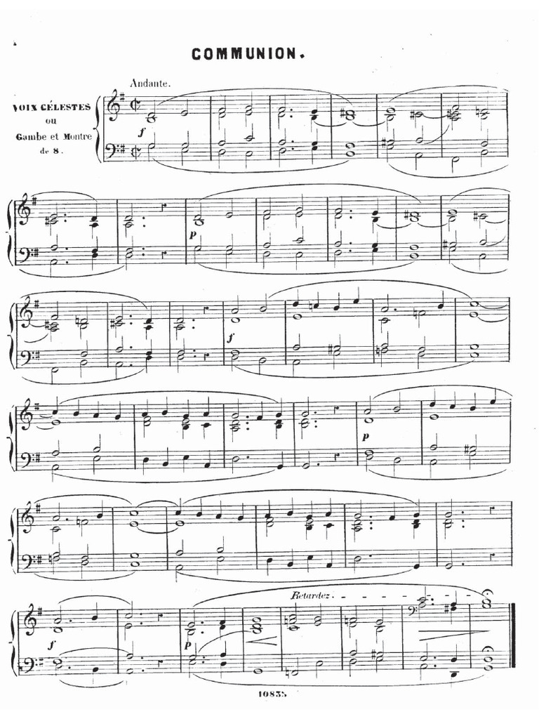 Lefebure Wely Om1 Communion | PDF