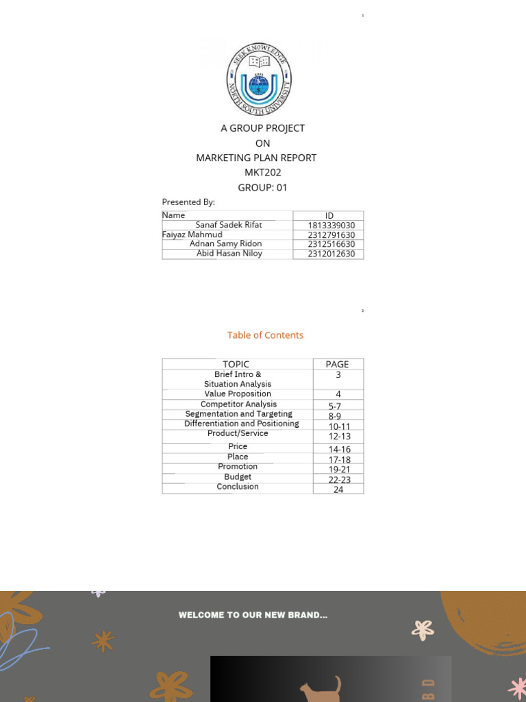 MKT 202 Group Report | PDF