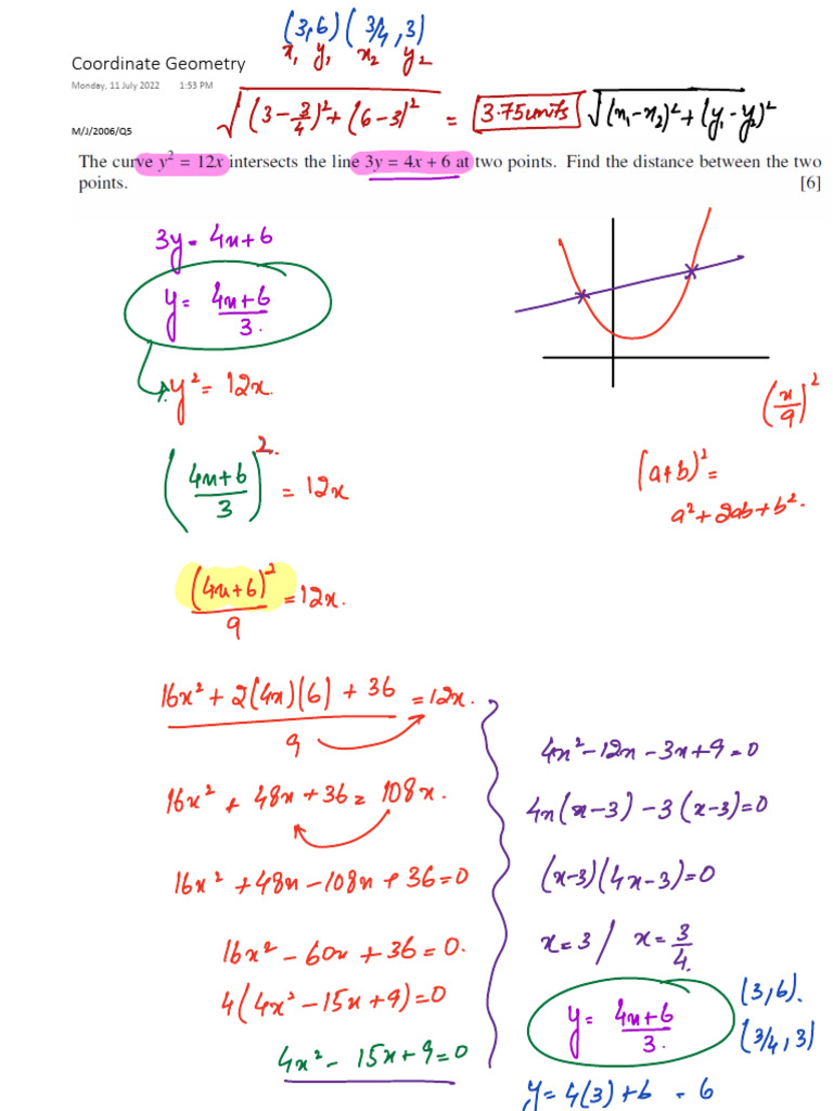 Coordinate Geometry Worksheet Pdf