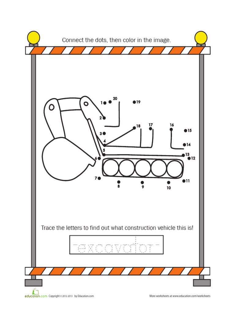 excavator-dot-to-dot | PDF