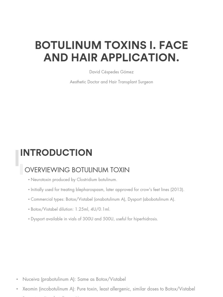 Botulinum Toxins I. Face and Hair | PDF | Botulinum Toxin | Human Anatomy