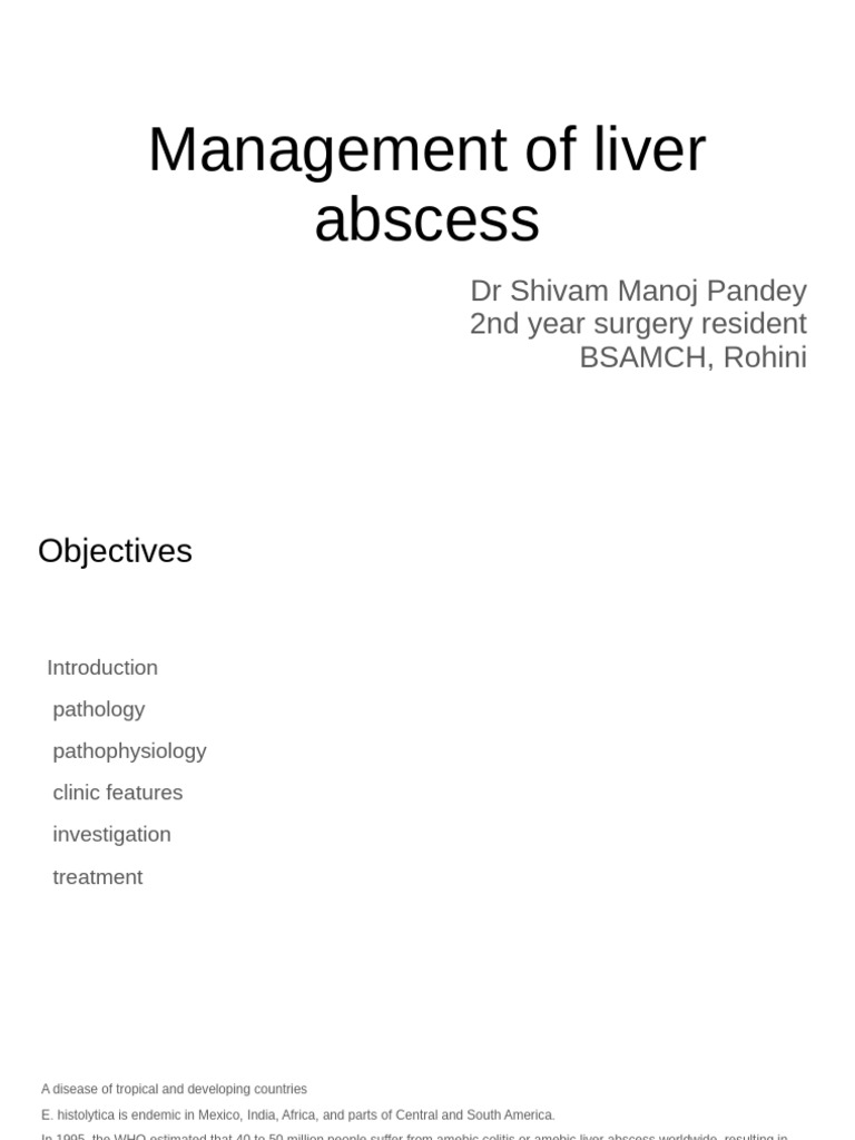 Management of Liver Abscess | PDF