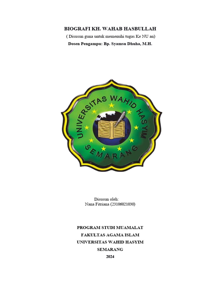 Biografi KH - Wahab Hasbullah | PDF