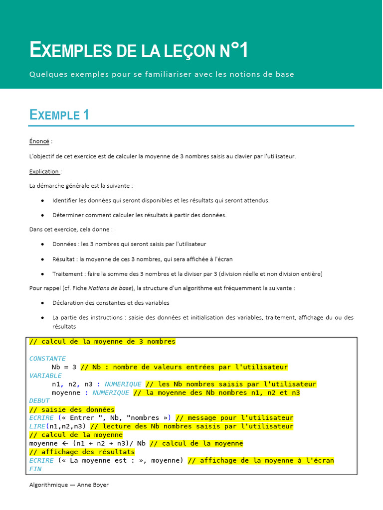 Exemples | PDF