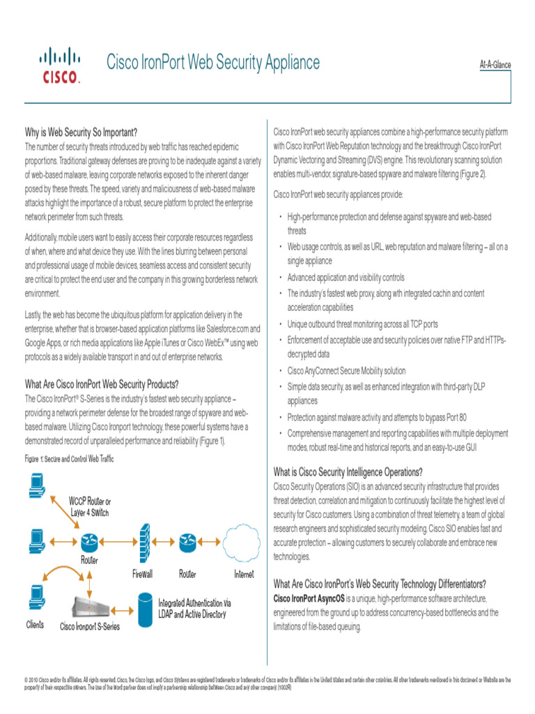Cisco IronPort Web Security Appliance | PDF