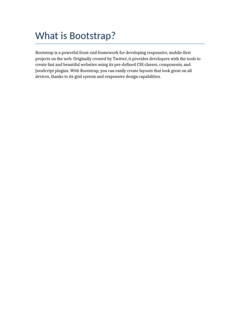 What is Bootstrap | PDF