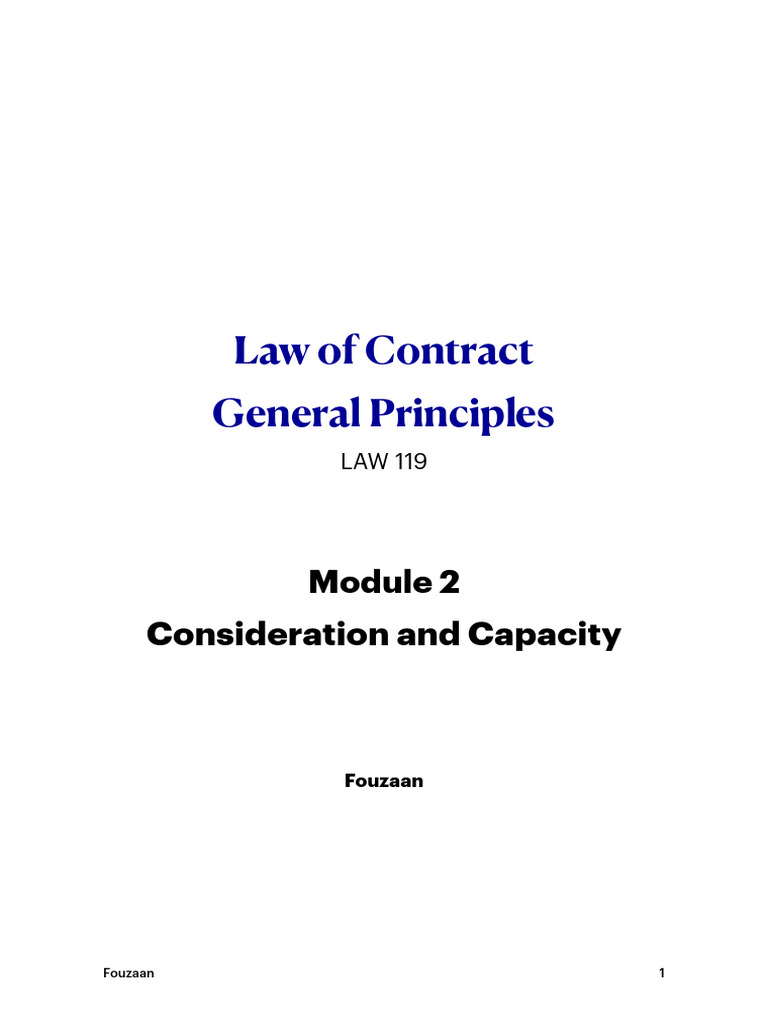 Contract Module 2 | PDF