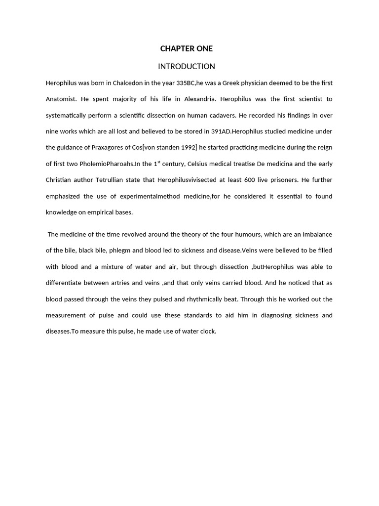 The History of Herophilus New 222 | PDF