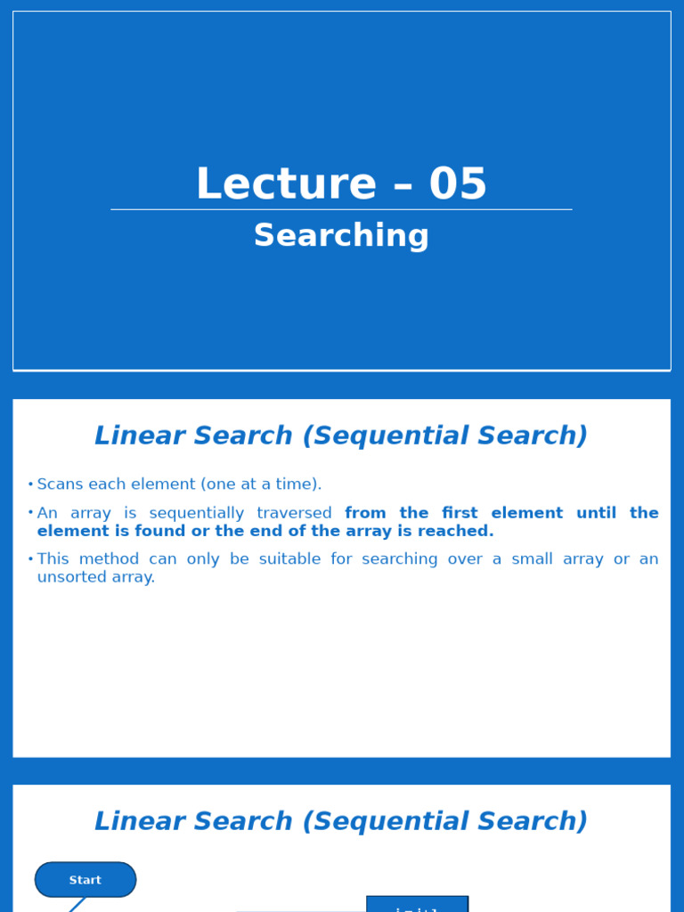 DSA - Lecture 05 - Searching | PDF