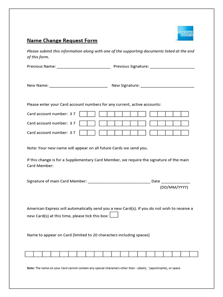 Name Change Form | PDF
