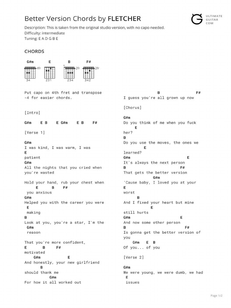 Better Version Chords | PDF