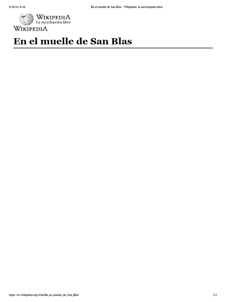En El Muelle de San Blas | PDF