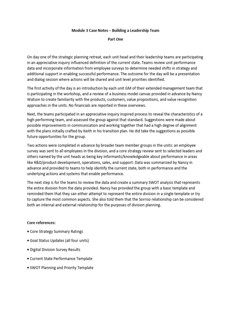 Module 3 Case Notes | PDF