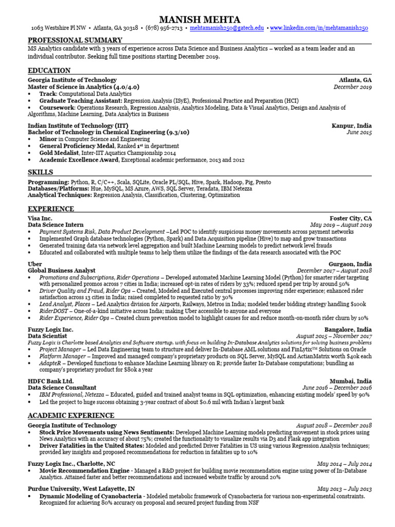 Sample Resume | PDF