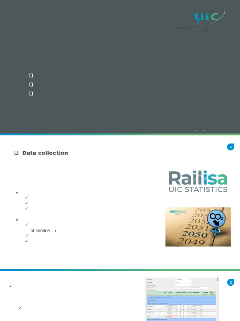 Rail Statistics On Energy Consumption and Emissions - UIC | PDF