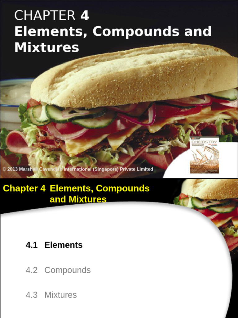 Chemistry Matters - C4 Element, Compound and Mixtures | PDF