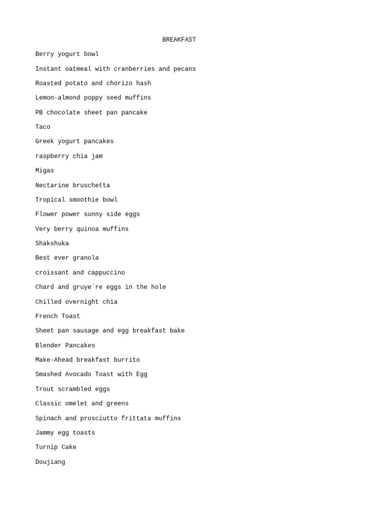 FOOD MENU FOR TAIWAN PDF