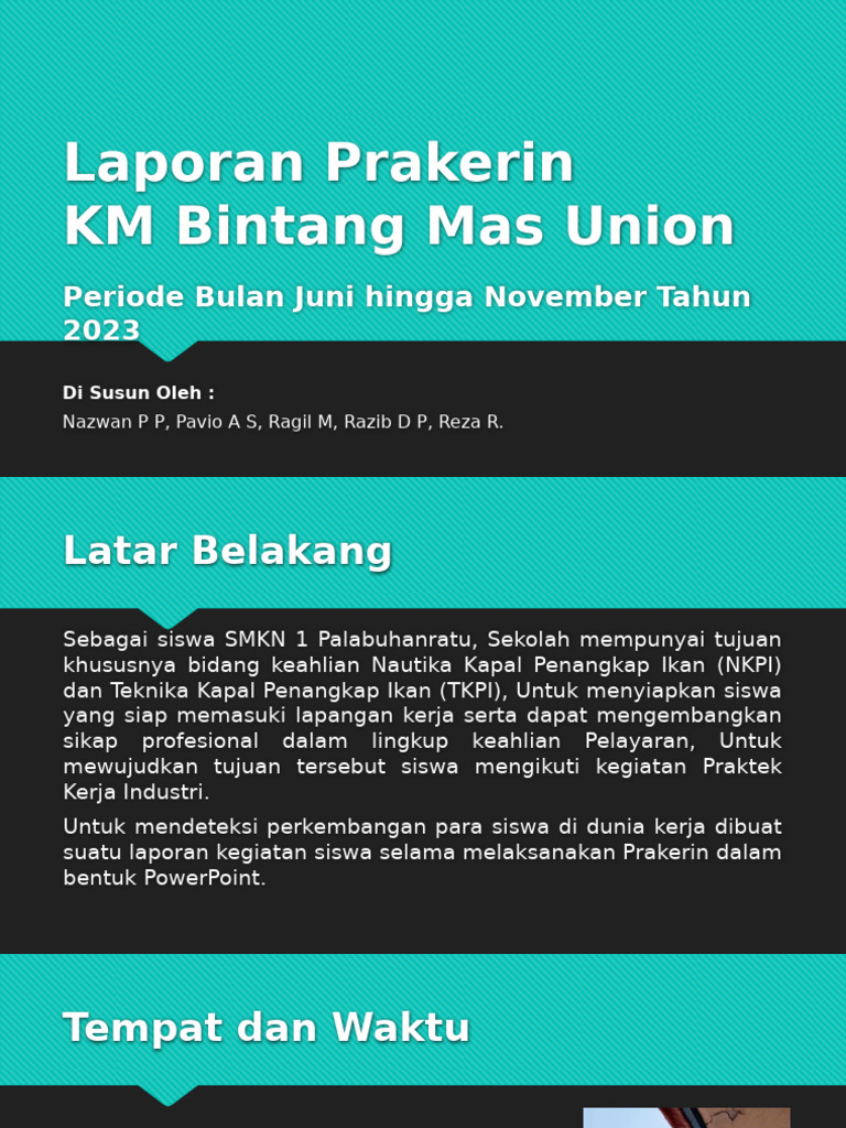 Laporan Prakerin KM Bintang Mas Union | PDF