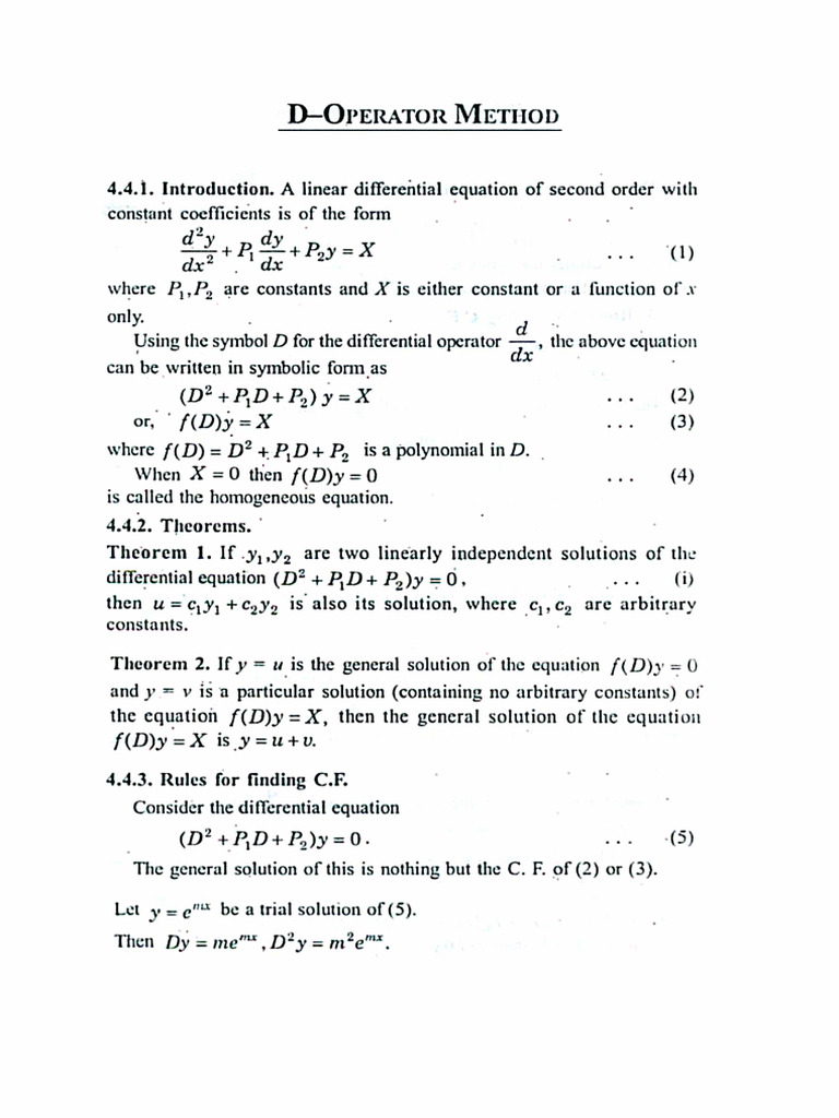 D - Operator Method1 | PDF