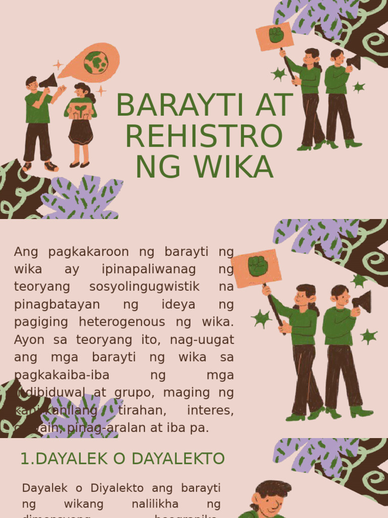 Barayti at Rehistro NG Wika | PDF