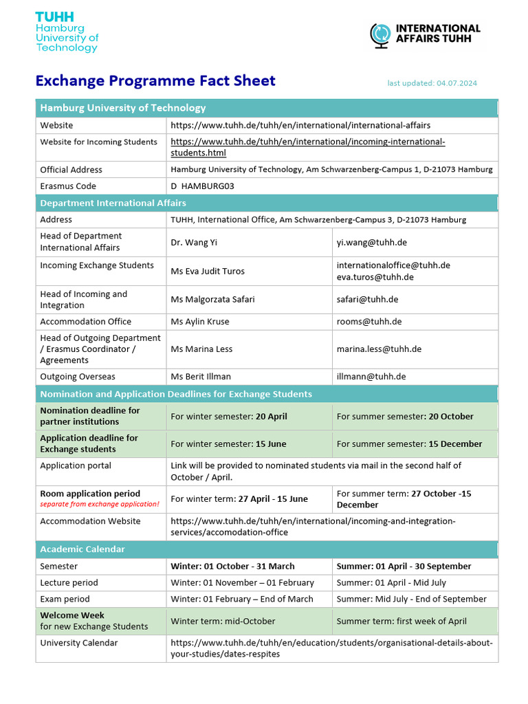 TUH Fact Sheet | PDF