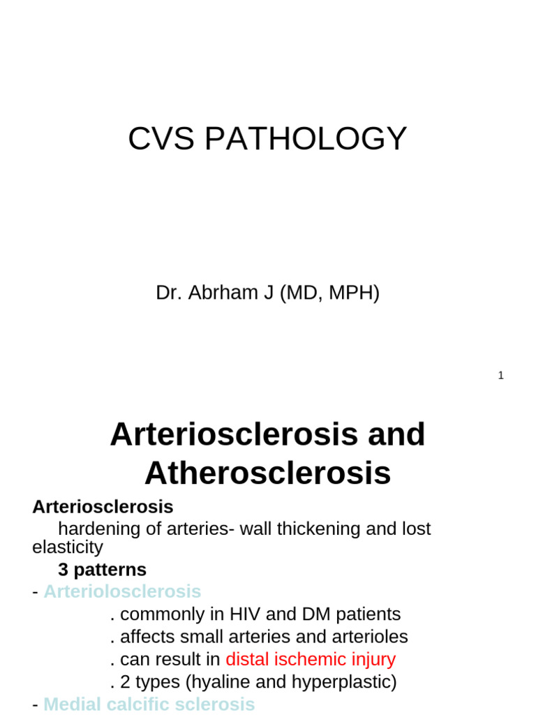 Arteriosclerosis & Hematologic Disorders | PDF