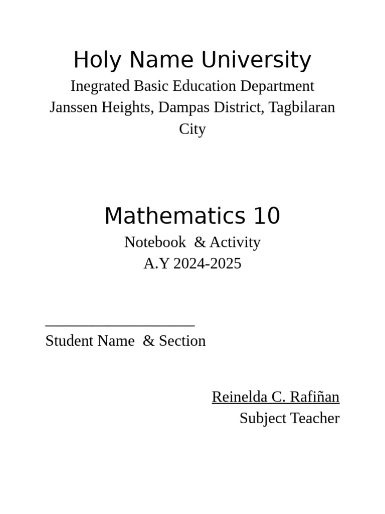 Math Format Gr 10.PDF | PDF