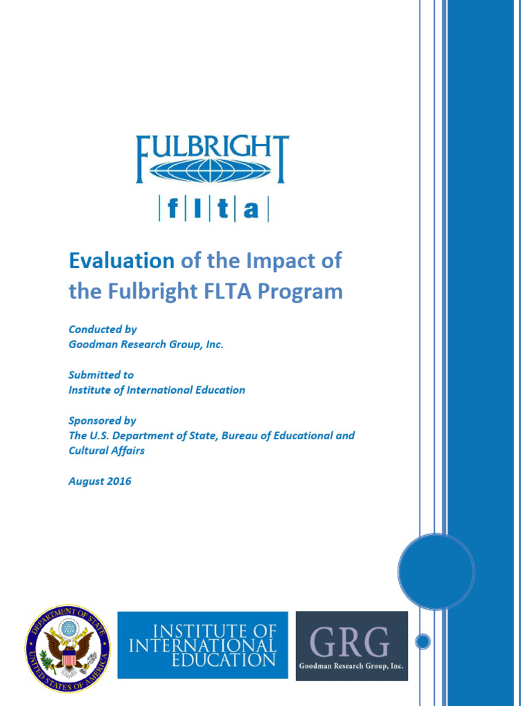 Fulbright FLTA Program Impact Evaluation | PDF | Fluency | Teachers