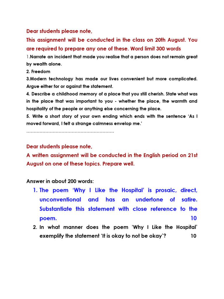 Questions For Assignment | PDF