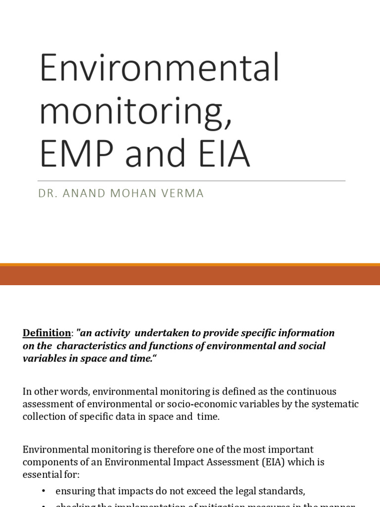 IDN12600 - Environmental Monitoring, EMP, and EIA | PDF | Environmental ...