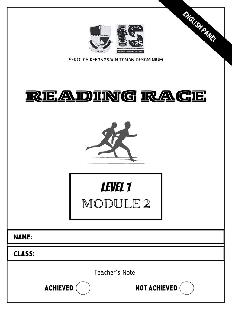 Reading Race Level 1 (Module 2) | PDF