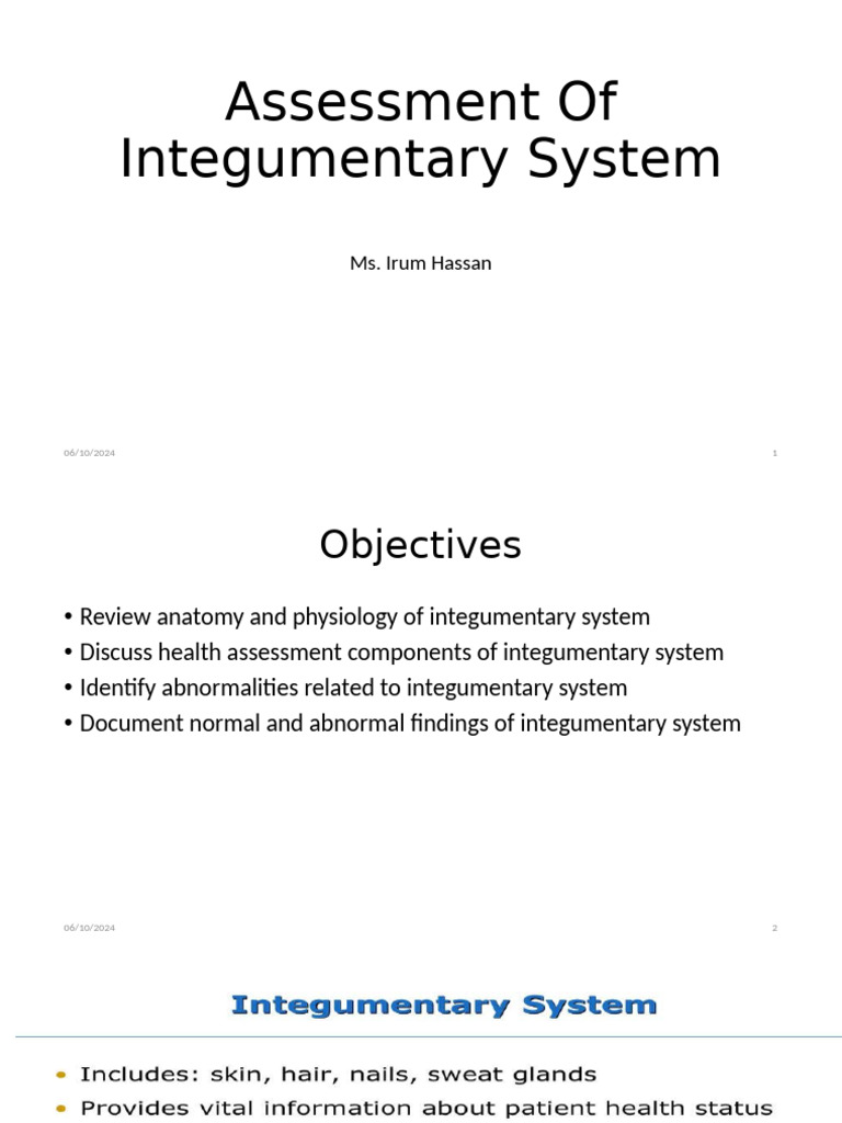 Unit III INTEGUMENTARY SYSTEM | PDF | Integumentary System | Wellness