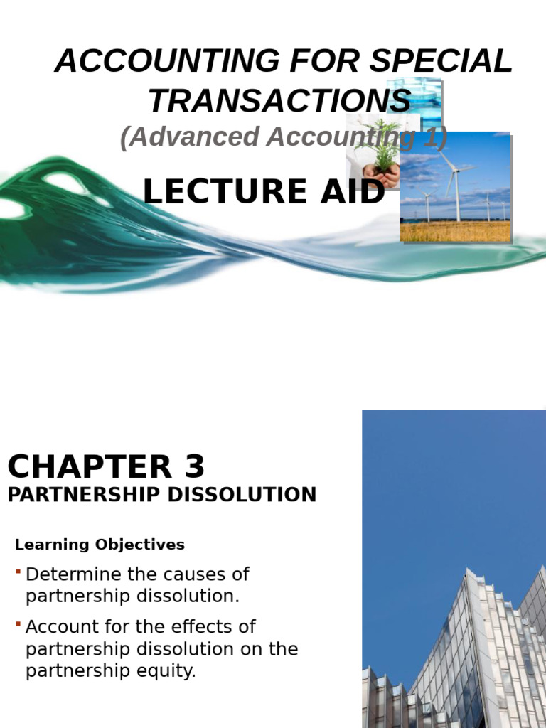 Partnership Dissolution Accounting Guide | PDF | Partnership | Equity ...