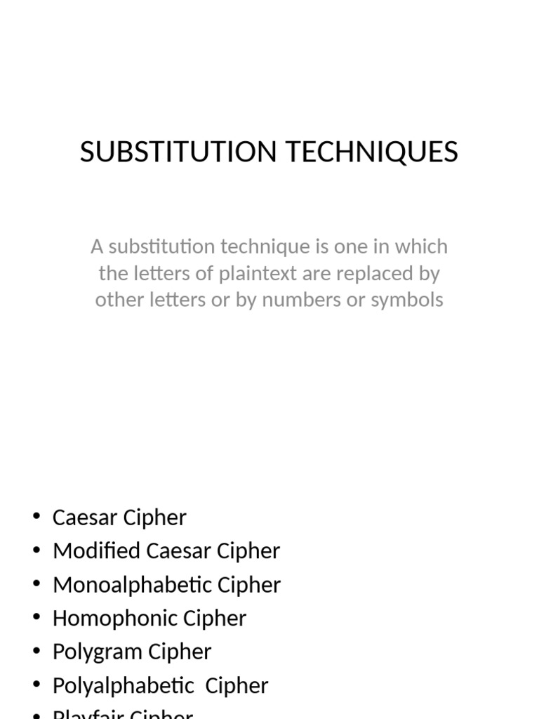 TYCS_UNIT_1_Substitution_cipher | PDF