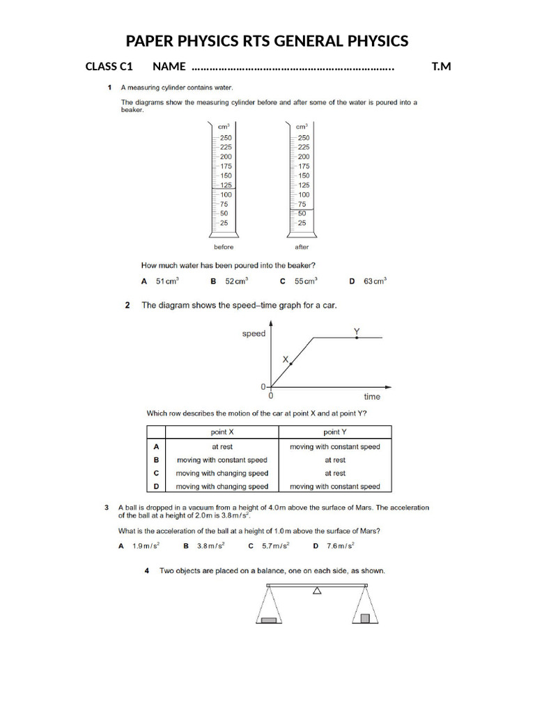 PAPER PHYSICS Physics | PDF