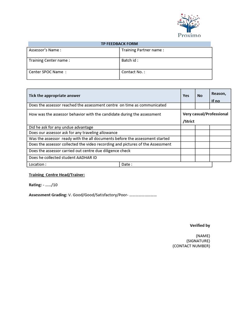 TP_Feedback_Form (1) | PDF